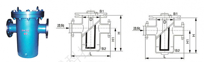 DN500 60 Mesh Pipeline Water Treatment Stainless Steel Basket Filter