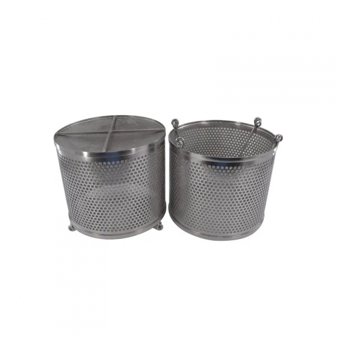Perforated Stainless Steel Strainer Basket Corrosion Resistance