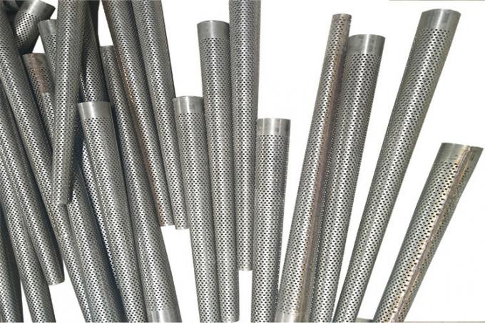 0.35-0.5 Mm Thickness Perforated Stainless Steel Tubing , Stainless ...