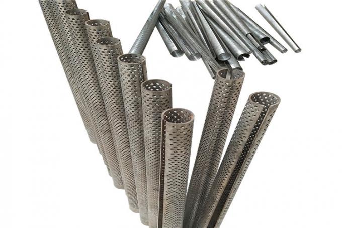 0.35-0.5 Mm Thickness Perforated Stainless Steel Tubing , Stainless ...